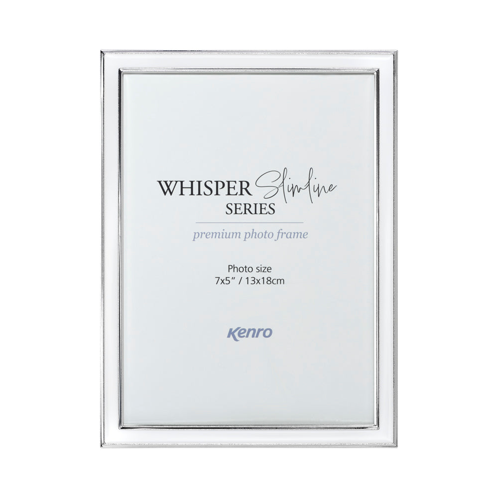 Whisper Slimline Photo Frames (White) – Kenro